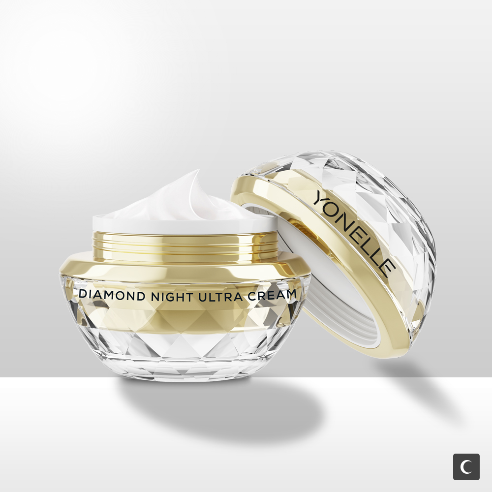 DIAMENTOWY Ultra Krem na Noc na Twarz i Usta - YONELLE